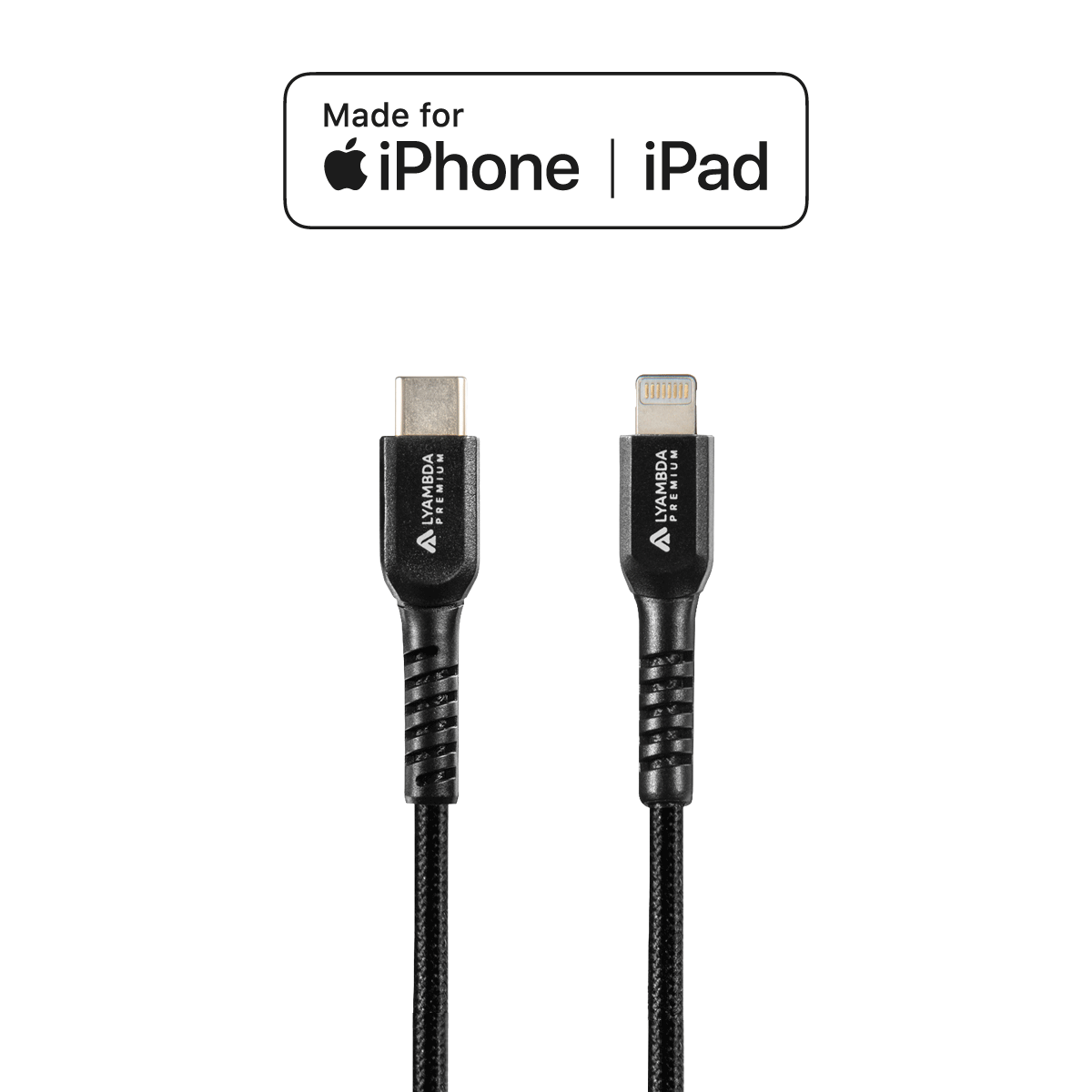 USB-кабель Type-C/Lightning LCLm05 Premium (LCLm05-BK) - https://www.lyambda.com